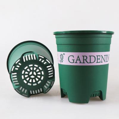 China Potes de plástico redondo preto de 2 galões para jardim doméstico e jardim de plantas à venda