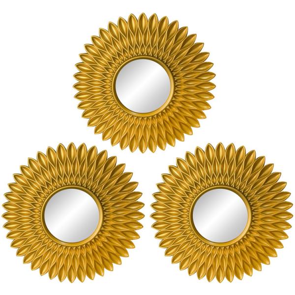 Quality Multi-Functional Modern Gold Round Mirror Wall Art Home Office Decoration for sale