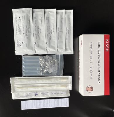 Cina Del tampone SARS-CoV-2 dell'antigene 5 CE rinofaringeo di plastica delle prove/corredo della prova in vendita