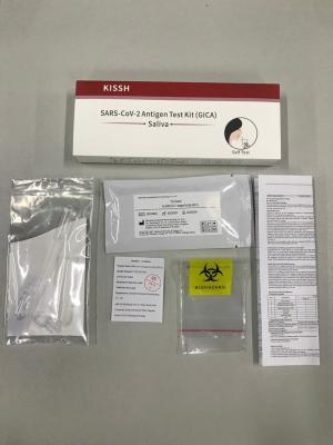 Cina 15 rilevazione colloidale dell'antigene del corredo 16x6x1.5cm della prova di Rtk della saliva dell'oro di minuti SARS-CoV-2 in vendita