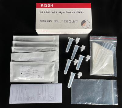 Cina Il corredo di prova d'autoverifica MHRA di flusso del lattice SARS-CoV-2 ha registrato nasale/saliva 1 prova/corredo in vendita