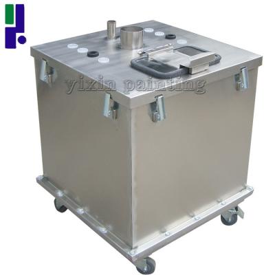 China Polished Surface Powder Coating Gun Parts Square Powder Feeding Bucket for sale
