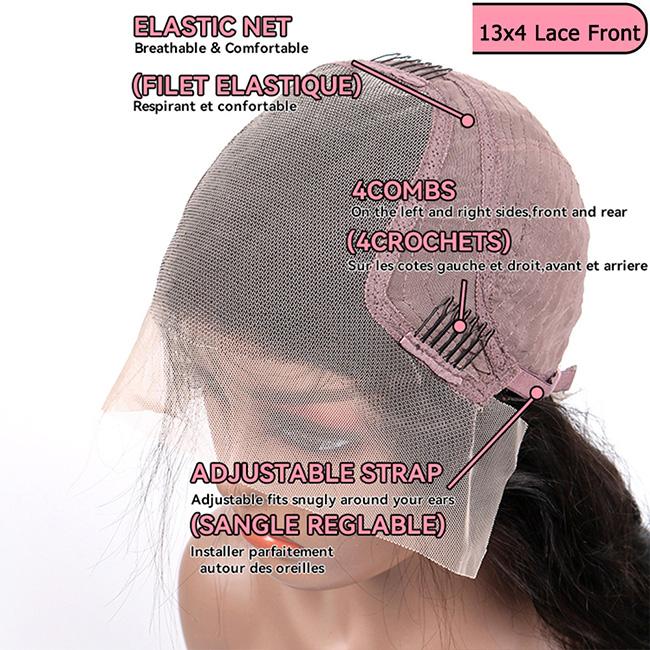 Wholesale Human Hair Wig 13X4 Transparent Lace Frontal Pre Plucked Hair Wigs