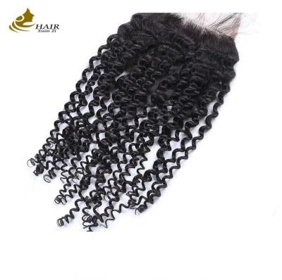 Cina Chiusura per capelli umani 4x4 brasiliana Chiusura per capelli umani 4x4 svizzera in vendita