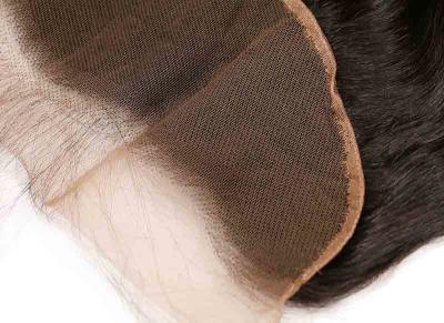 Cina Marrone chiaro chiusura in pizzo svizzero frontale 13x4 capelli umani vergini in vendita