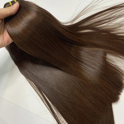 Cina # 4 Fusioni di capelli vietnamiti Capelli umani dritti Tessuto doppio osso tirato in vendita