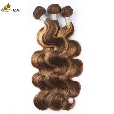 Cina Pianoforte 4/27 Estensioni di capelli Ombra colorata Capelli umani Corpo onda in vendita