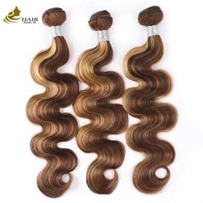 Cina Pianoforte 4/27 Estensioni di capelli Ombra colorata Capelli umani Corpo onda in vendita