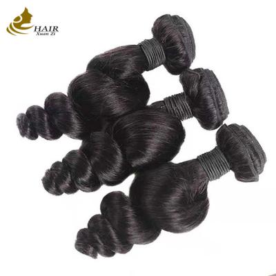 Cina Bollino di capelli umani brasiliani a onda libera Estensioni di capelli neri naturali in vendita