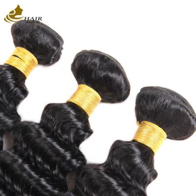 Cina Vendita diretta di fabbrica Capelli umani vergini brasiliani 1b Colore Deep Wave Hair Bundle in vendita