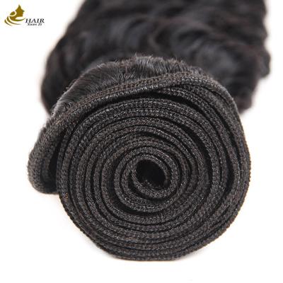 Cina Vendita diretta di fabbrica Capelli umani vergini brasiliani 1b Colore Deep Wave Hair Bundle in vendita