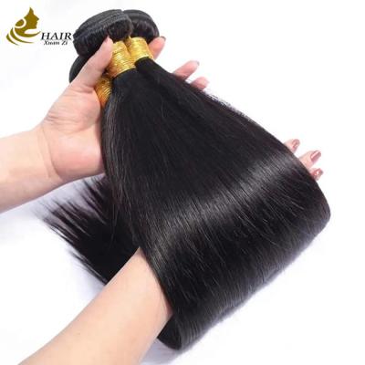 Cina Grado 12A indiano brasiliano 100% Remy cruo, estensione di capelli umani vergini, nero naturale in vendita