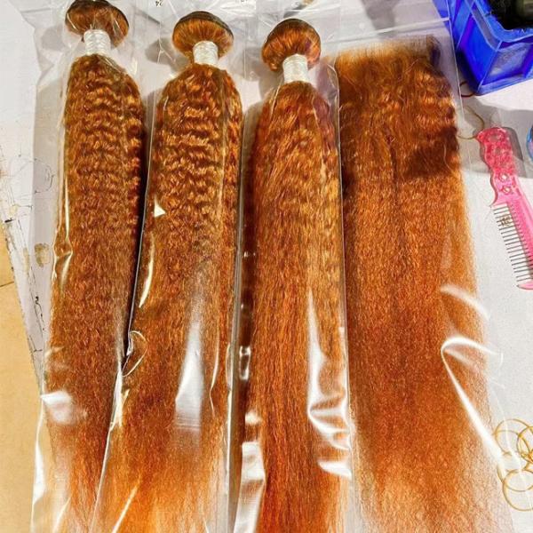 Quality Wholesale Ombre Human Hair Extensions Brazilian Kinky Straight Yaki Hair Weave for sale