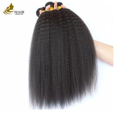 Cina Ingrosso Naturale Cuticule Nera allineata Vergine Indiana Kinky Retta Capelli Umani fasci in vendita