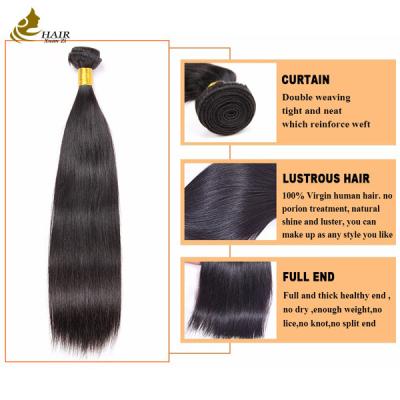 Cina Barato brasiliano cuticule allineato grezzo 100% vergine rettilineo capelli umani fascio in vendita
