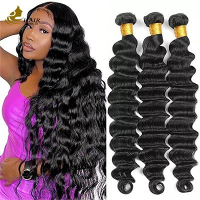 Chine Gradient sans enchevêtrement, ondes profondes, boucles de cheveux humains vierges à vendre