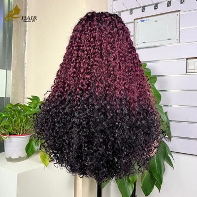 Cina Facile da indossare Confortevole senza colla 5 * 5 Pixie Ricci Capelli umani T colorato in vendita