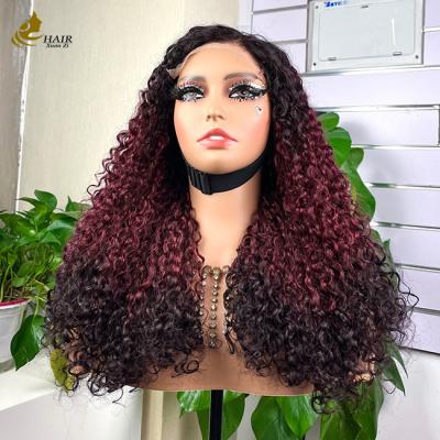 Cina Facile da indossare Confortevole senza colla 5 * 5 Pixie Ricci Capelli umani T colorato in vendita