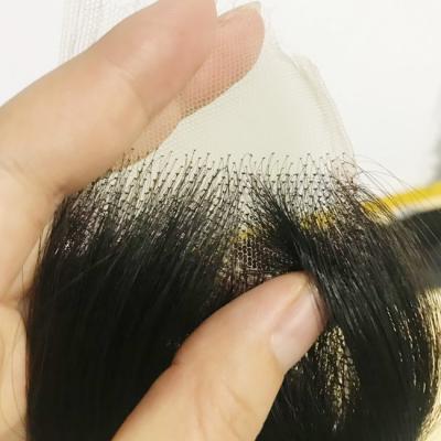 Cina Chiusura in capelli umani con lace invisibile HD 2x6 lisci brasiliani in vendita