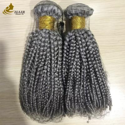 China Customized Virgin Human Hair Bundles Silver Customized Wave Hair Weft for sale