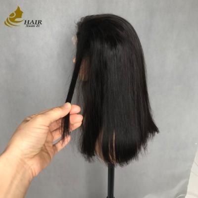 China Raw Vietnamese Hair Super Double Drawn Bone Straight Lace Front Wigs for sale