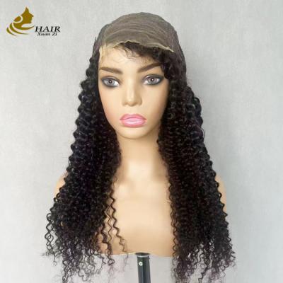 China Customized 220% Density Curly Natural Color HD 5x5 Lace Closure Wig for sale