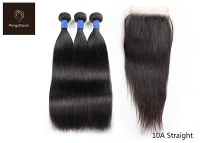 Cina Pacchi dei capelli diritti del vergine 26inch dell'alto grado 66.04cm con il frontale in vendita