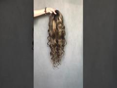 Loose Wave Ombre 4/27 Highlight Lace Front Piano Color Human Hair lace Wig