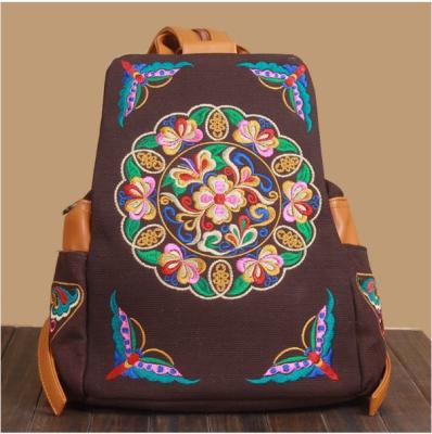China Backpack women cute travel backpacks hand charming embroidery shoulder bag for sale