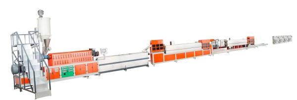 Quality Continuous Plastic Strapping Line 2 - 4 Strips 380V Plastic Extrusion Machine for sale