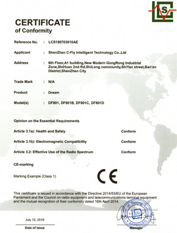 CE - Shenzhen C-Fly Intelligent Technology Co., Ltd.