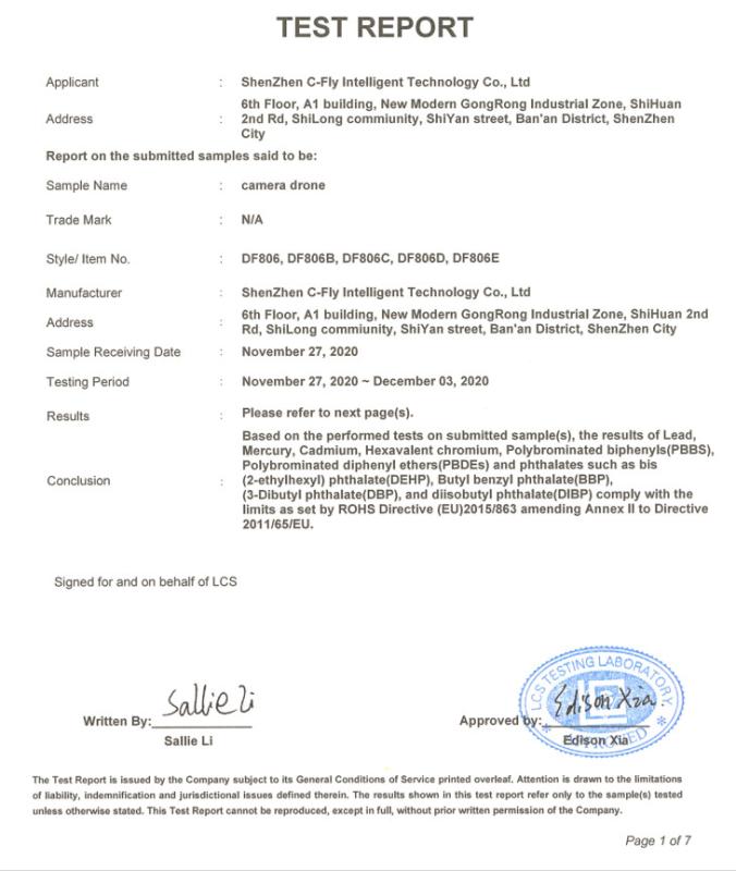 ROHS - Shenzhen C-Fly Intelligent Technology Co., Ltd.