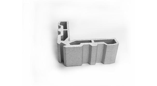 Close-up of aluminum corner joint construction