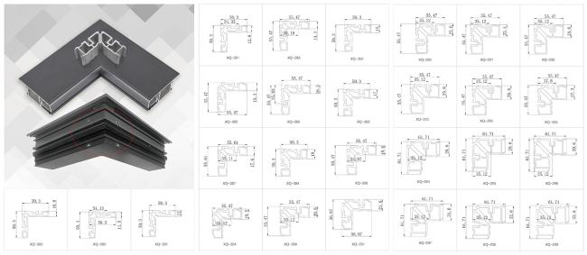 Aluminum profile corner joint with pin screw for doors and windows