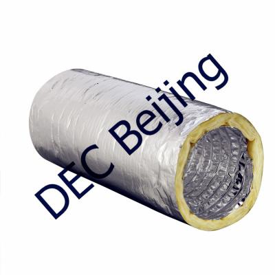 China Fiberglass wool insulated flexible air duct flexible insulated thermal flexible duct for sale