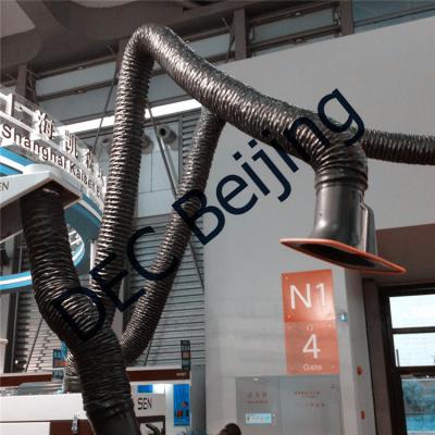 China Reliable fume extraction arm 160mm PVC coated glass fiber ducting for sale