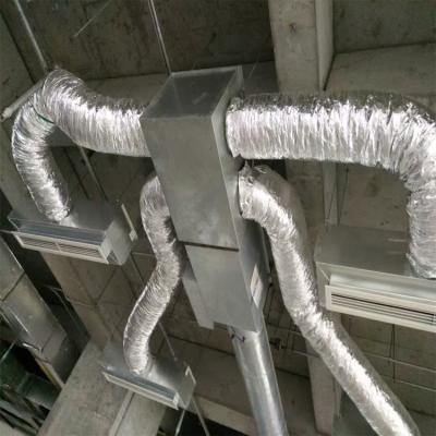China 16kg Fiberglass wool insulated flexible air duct 10 meter thermal insulated ducting for ventilation for sale