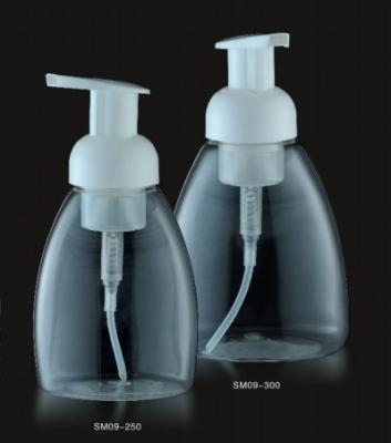 China 300ml Square PET Plastic Clear Bottle With Foam Pump Cosmetic Packaging for sale