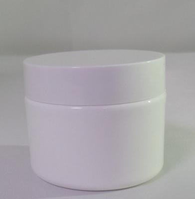 Cina Contenitori per crema viso bianca di lusso da 15 g Vaso acrilico cosmetico doppio rotondo in vendita