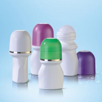 China High Output PP Blue Deodorant Roll On Plastic Bottle Perfume Container With Overcap for sale
