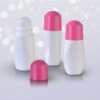 China White Deodorant Essential Paste Roll On Plastic Bottle With Pink Overcaps for sale
