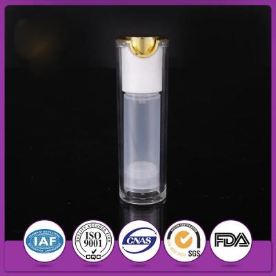 Cina bottiglia cosmetica della pompa senz'aria della bottiglia di Snap-on dell'acrilico di Skincare del giro 20ml in vendita