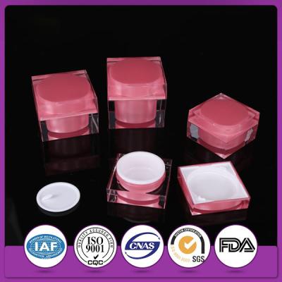 China Lege Acryl Plastic Dubbele de Muur Kosmetische Verpakkende Kruik 20G van Skincare met Schroefdeksels Te koop