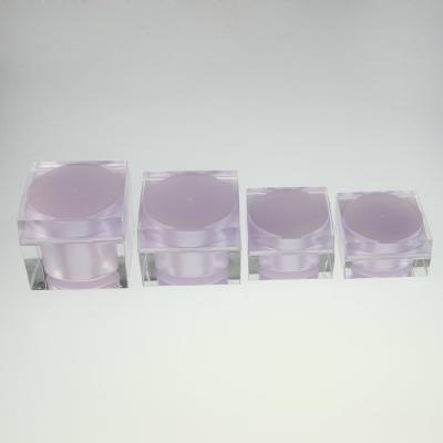 China Kruik van de de Containers50g Acryl Plastic Room van de luxe de Purpere Kosmetische Make-up Te koop