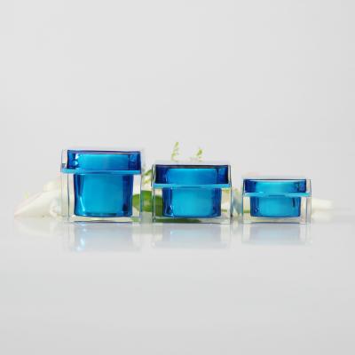 China Pp-Plastiek die Blauwe Kosmetische Roomcontainers verzegelen die 20g verpakken Te koop