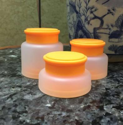 China 30g Kruiken van Eco van de room de pp Berijpte Kruik Oranje Vriendschappelijke Plastic Kosmetische Te koop