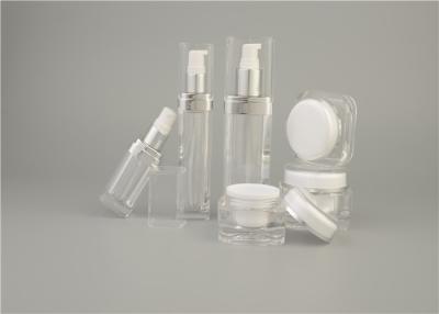 China Top Quality Empty Round transparent Plastic Lotion Bottle With Dispenser Pump For Face Cream Sets 30ml 50ml 100ml for sale