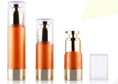 Cina Oro brillante COME 50ml barattoli cosmetici di plastica, bottiglie senz'aria facciali dell'erogatore  in vendita