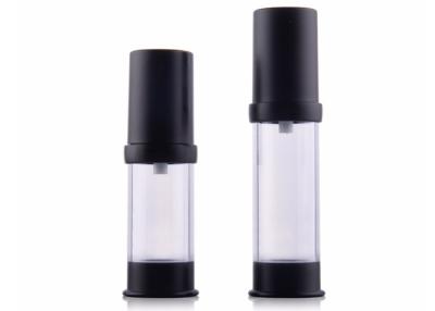 Cina Il cosmetico senz'aria piccolo di plastica imbottiglia riutilizzabile nero di 5ml 10ml con l'OEM in vendita