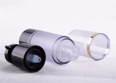 China Black AS Airless Cosmetic Bottles 30ml FDA Hot Stamp Printing Custom Color for sale